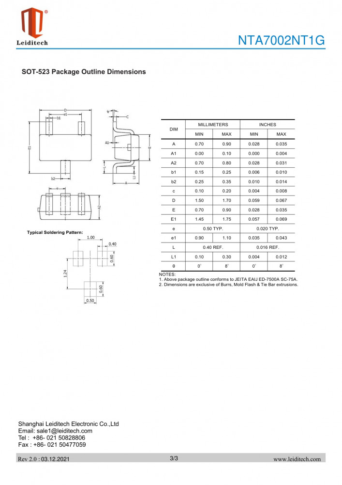 NTA7002NT1G datasheet page 3