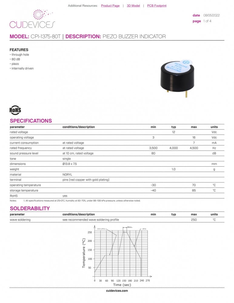 CPI-1375-80T datasheet page 1