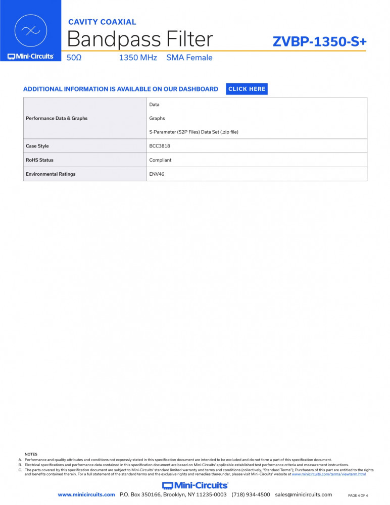 ZVBP-1350-S+ technical document page 4