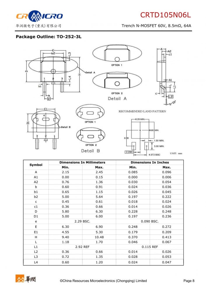 CRTD105N06L datasheet page 8