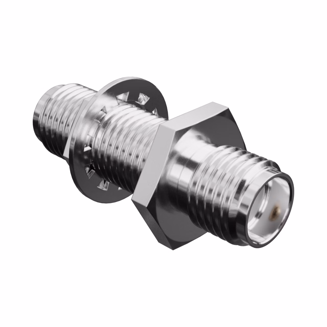 SMA Jack-to-SMA Jack, Bulkhead, Adapter, One Piece Per Bag, 50 Ohms for sale