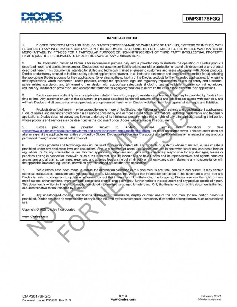 DMP3017SFGQ-13 datasheet page 8
