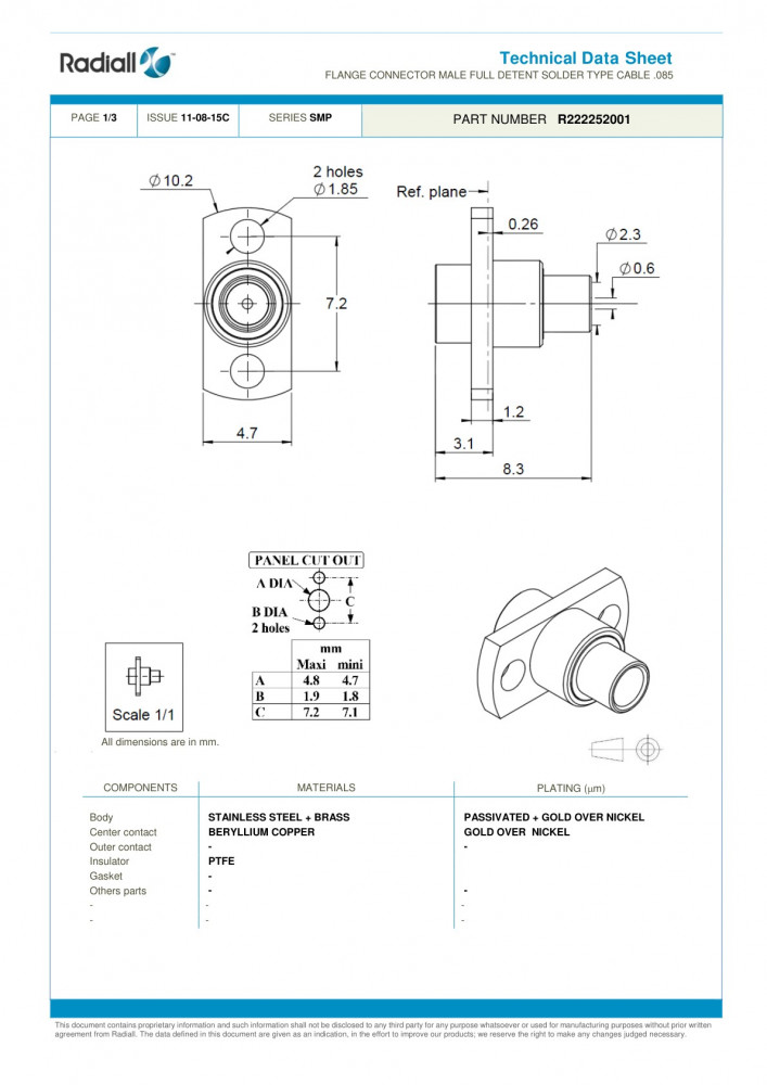 R222252001 datasheet page 1