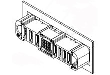 EXTreme Ten60Power Vertical Receptacle with Side Guides, 30 Signal Circuits, Press Fit Tail
