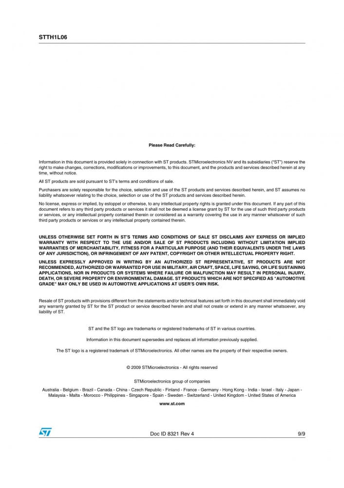 STTH1L06A datasheet page 9