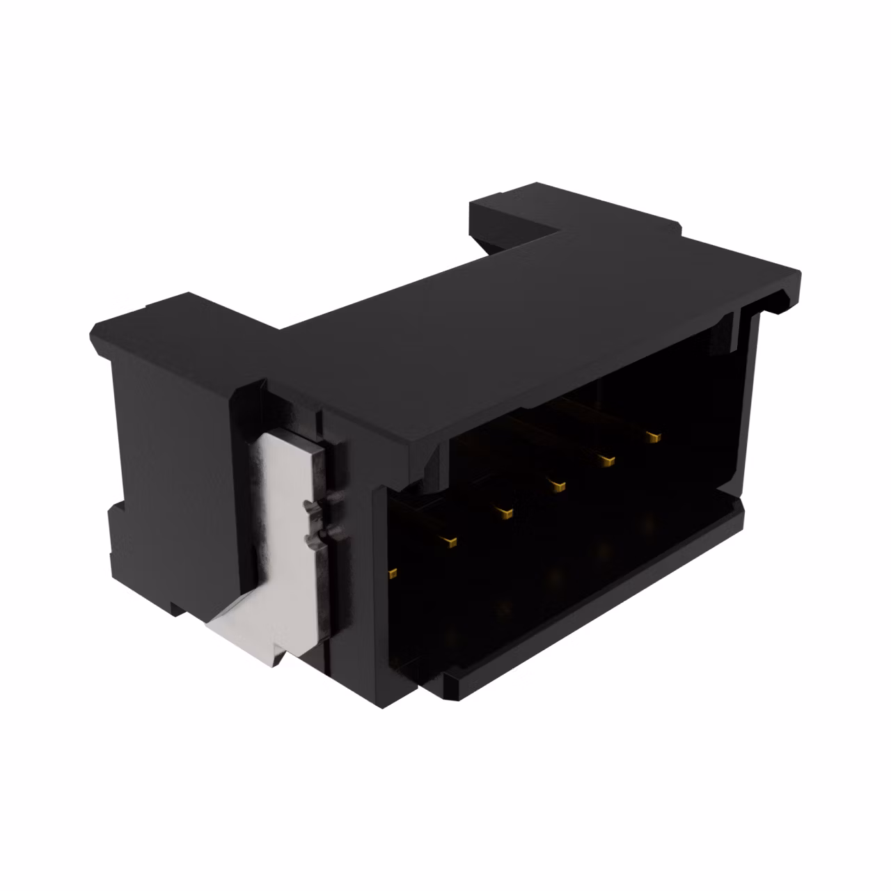 Micro-One Wire-to-Board Header, Right-Angle, 2.00mm Pitch, Single Row, Glow-Wire Capable, Surface Mount, 6 Circuits, Gold Plating, Black for sale