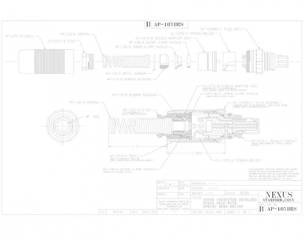 Amphenol AP-107BRSB technical document page