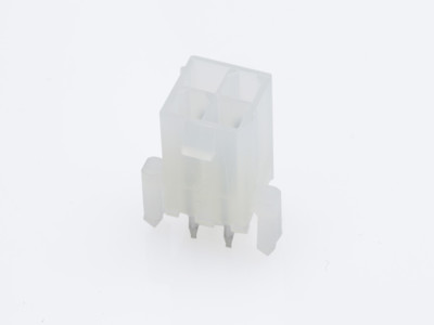 Mini-Fit Plus Header, Dual Row, Vertical, 4 Circuits, without Snap-in Plastic Peg PCB Lock, Nylon 6/6, UL 94V-0, Tin (Sn) Plating