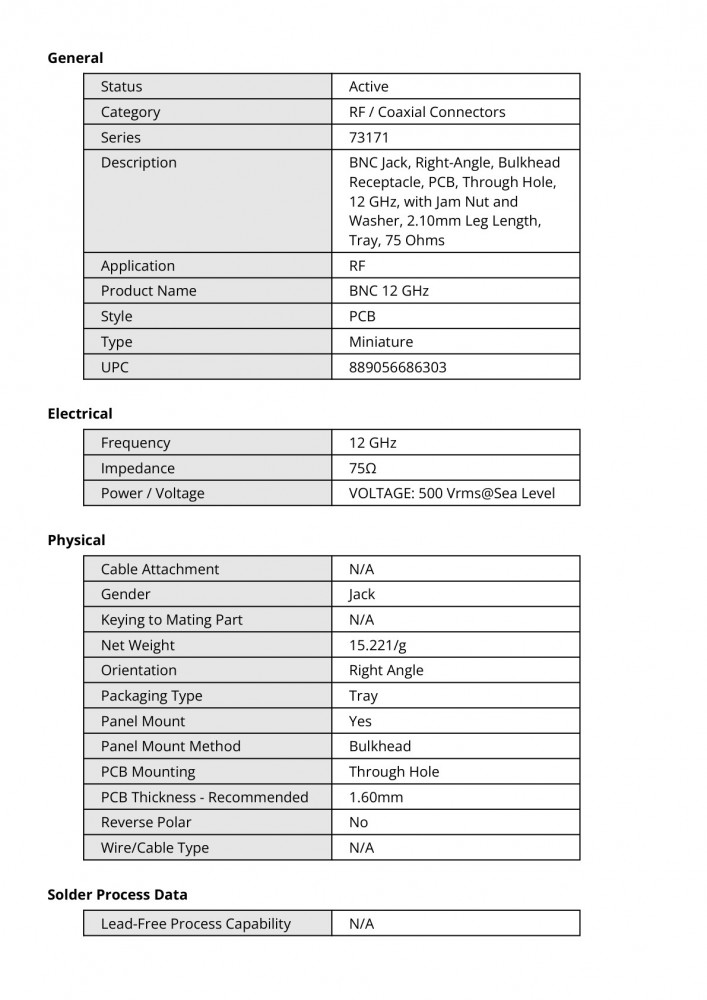 MOLEX 731716616 product document, page 2