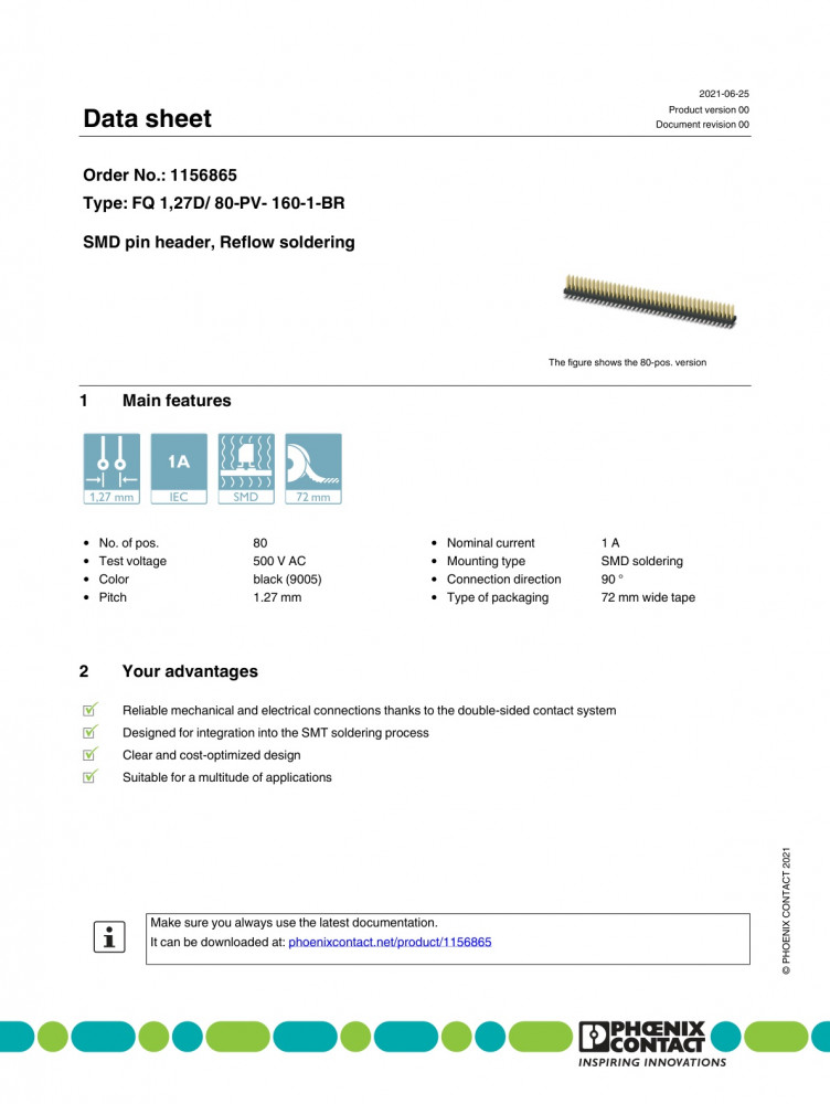 Phoenix Contact 1156865 technical document page 1