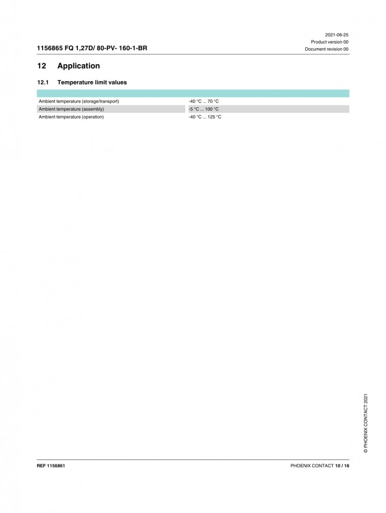 Phoenix Contact 1156865 technical document page 10