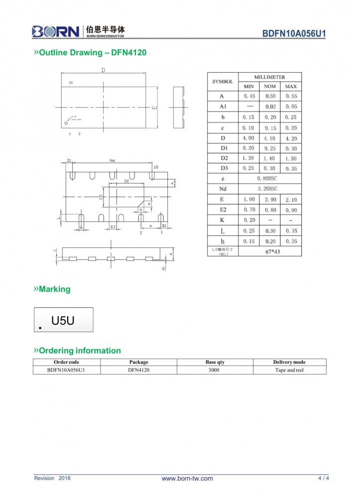 BDFN10A056U1 datasheet page 4