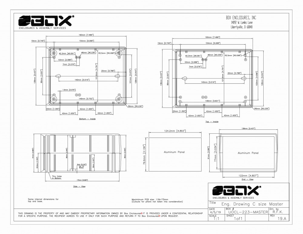 UOCL-223 engineering drawing visual