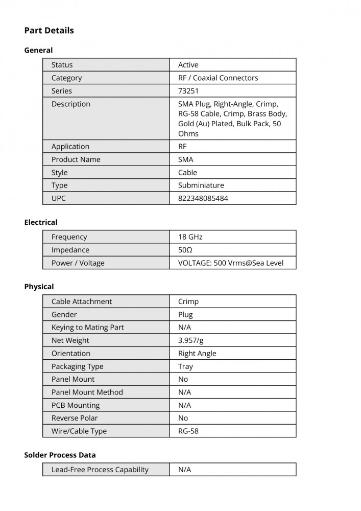 MOLEX 732510671 technical document image, page 2