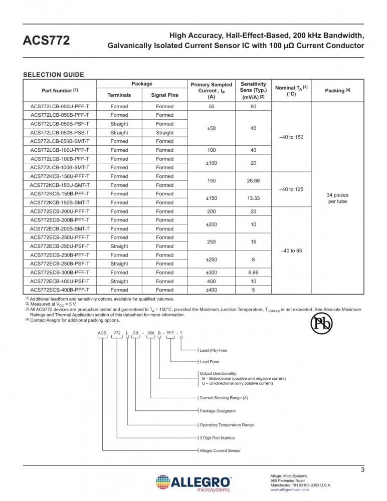 ACS772 datasheet page 3