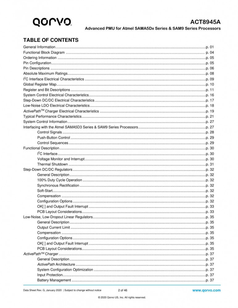 ACT8945AQJ405-T datasheet page 2