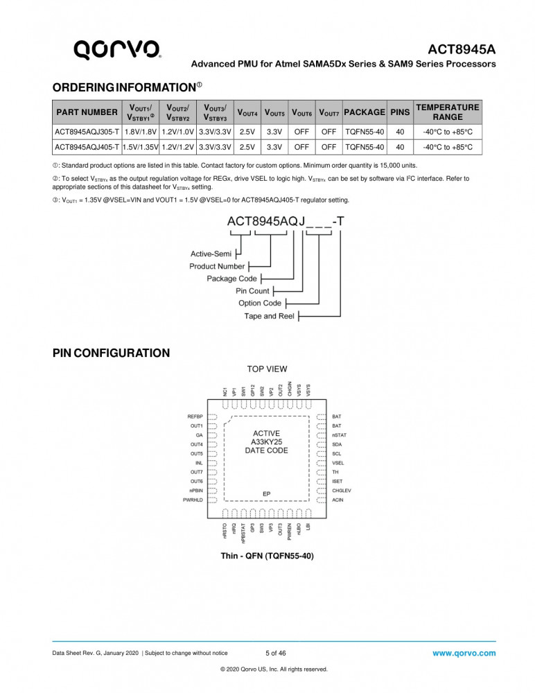 ACT8945AQJ405-T datasheet page 5