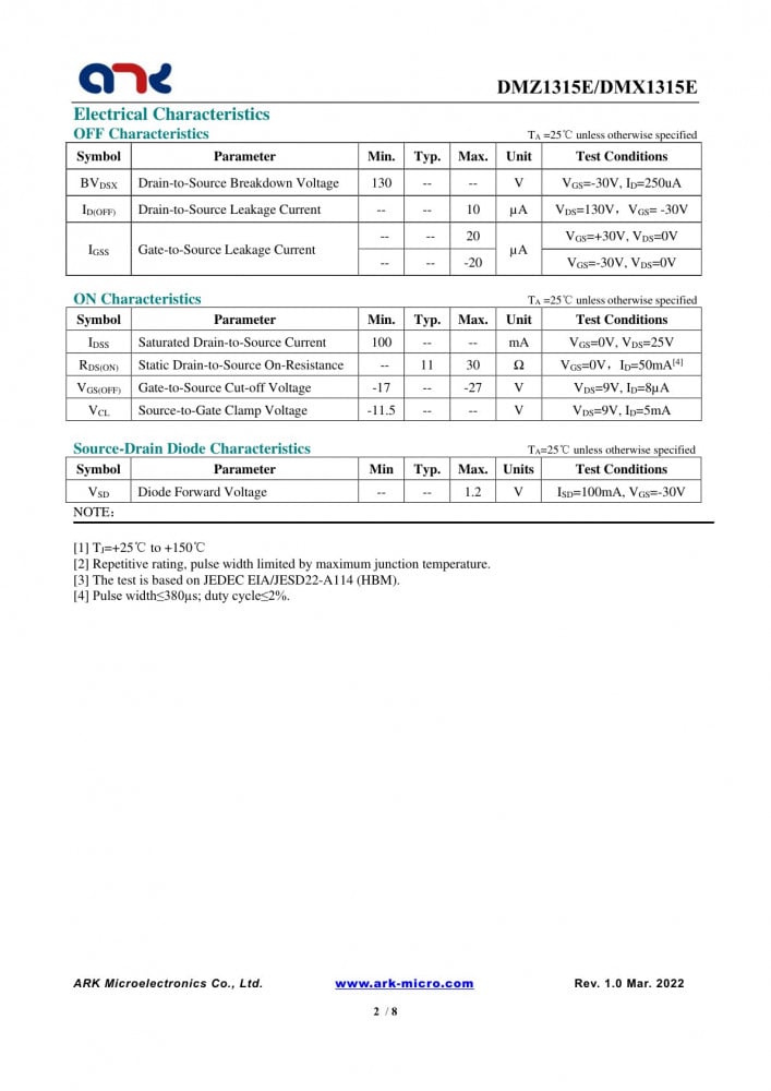 DMZ1315E datasheet page 2