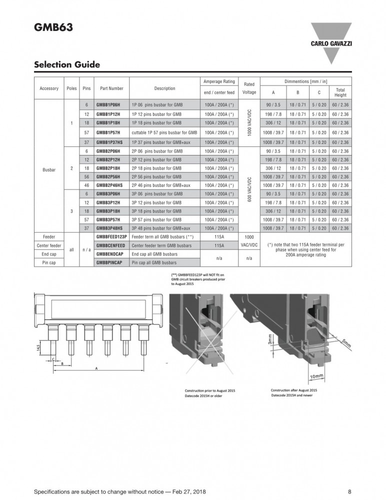 GMB63 product documentation page 8