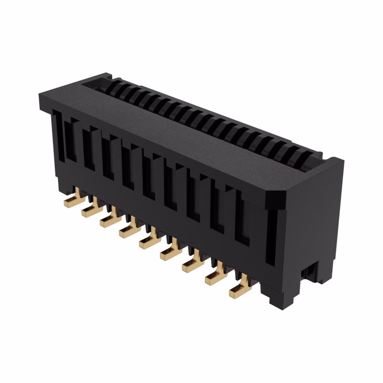 Easy-On FFC/FPC Connector, 0.50mm Pitch, Surface Mount, Vertical, Non-ZIF, Reverse Footprint, Gold Plating, Black, 18 Circuits for sale