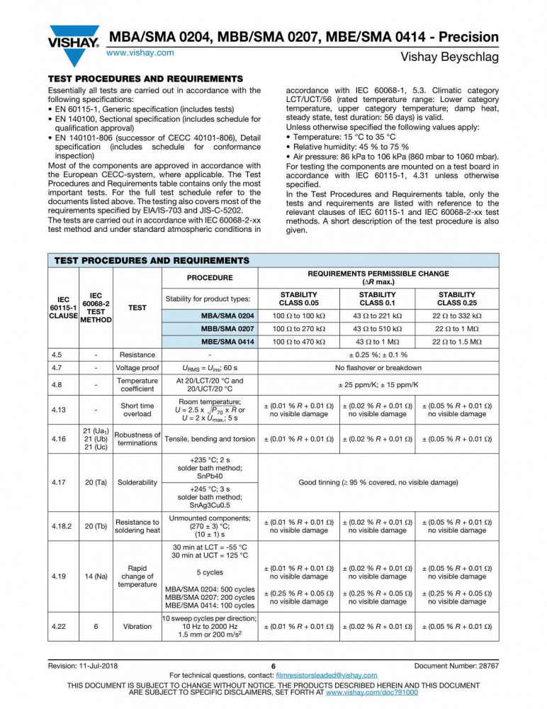 Vishay MBB0207 technical document page 6