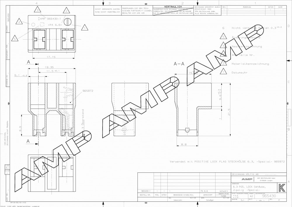 TE Connectivity 965430-1 technical document preview