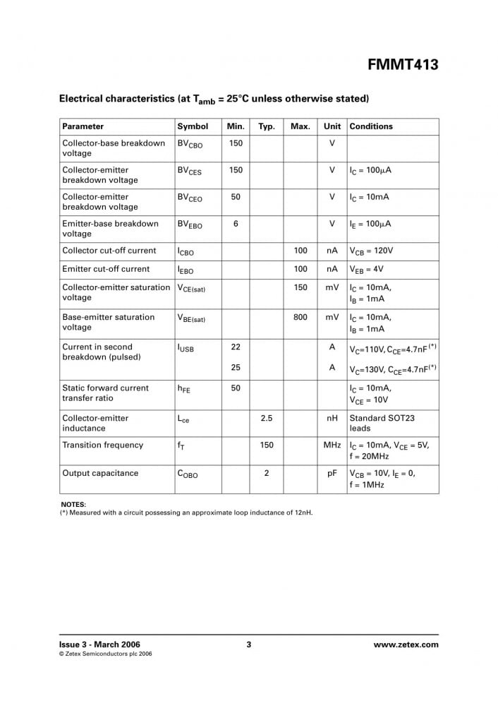 FMMT413TD datasheet page 3