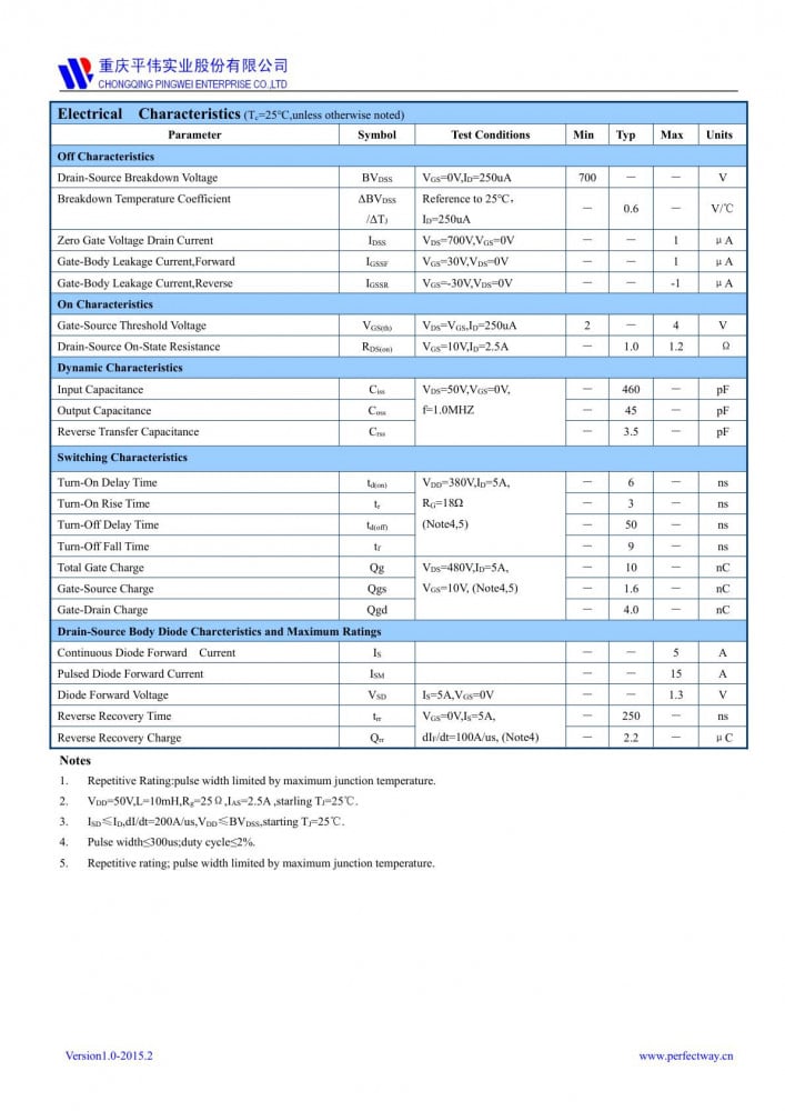 5N70GS datasheet page 2