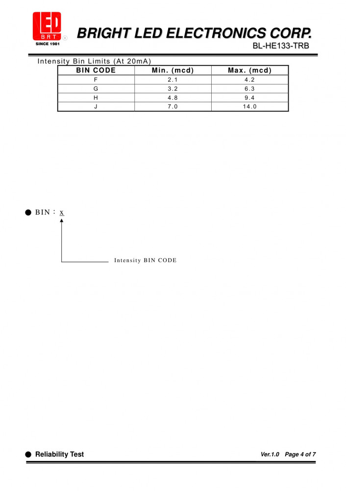 BL-HE133-TRB datasheet page 4