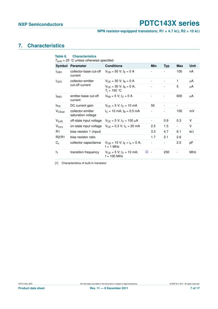 PDTC143XTVL datasheet page 8