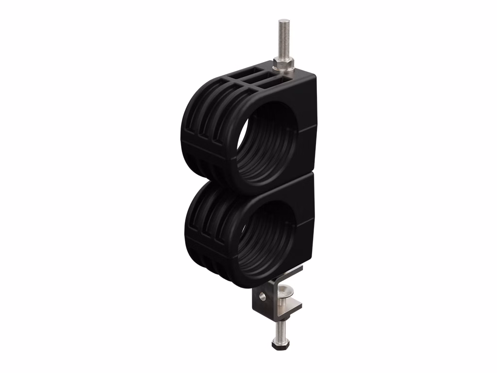 Single Side, 2-Hole, Feeder Clamp for 7/8