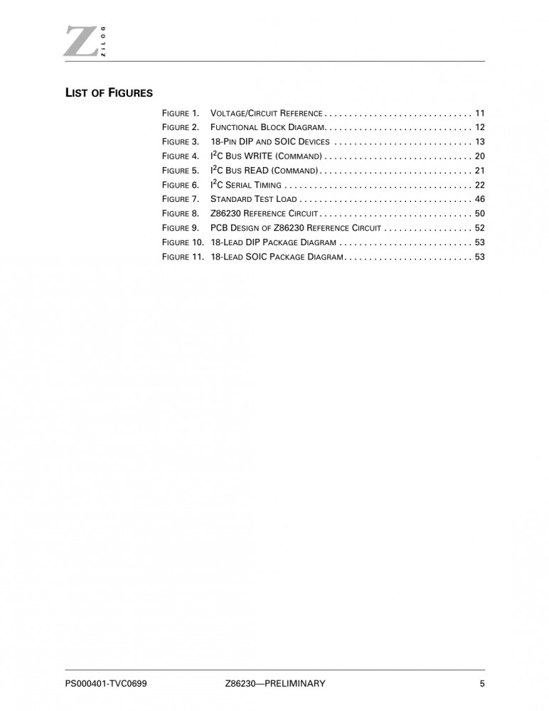 Z86230 specification page 5