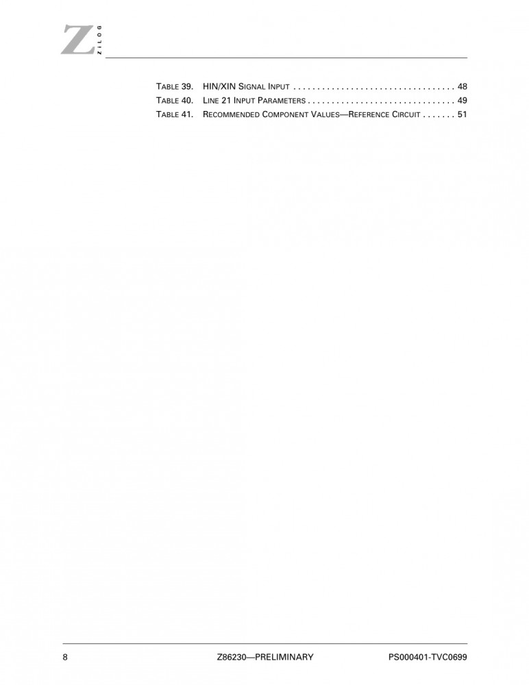 Z86230 specification page 8
