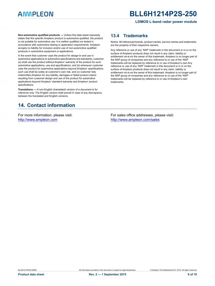 BLL6H1214P2S-250Z datasheet page 9