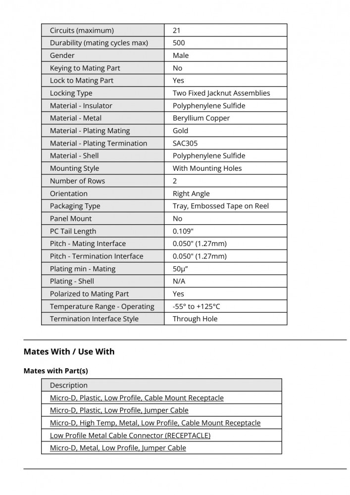 Technical document page 2 for MR-251-021-327-220S