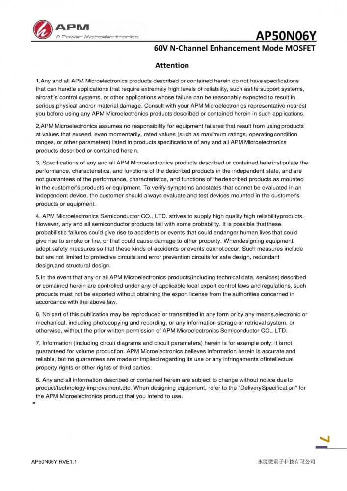 AP50N06Y datasheet page 7