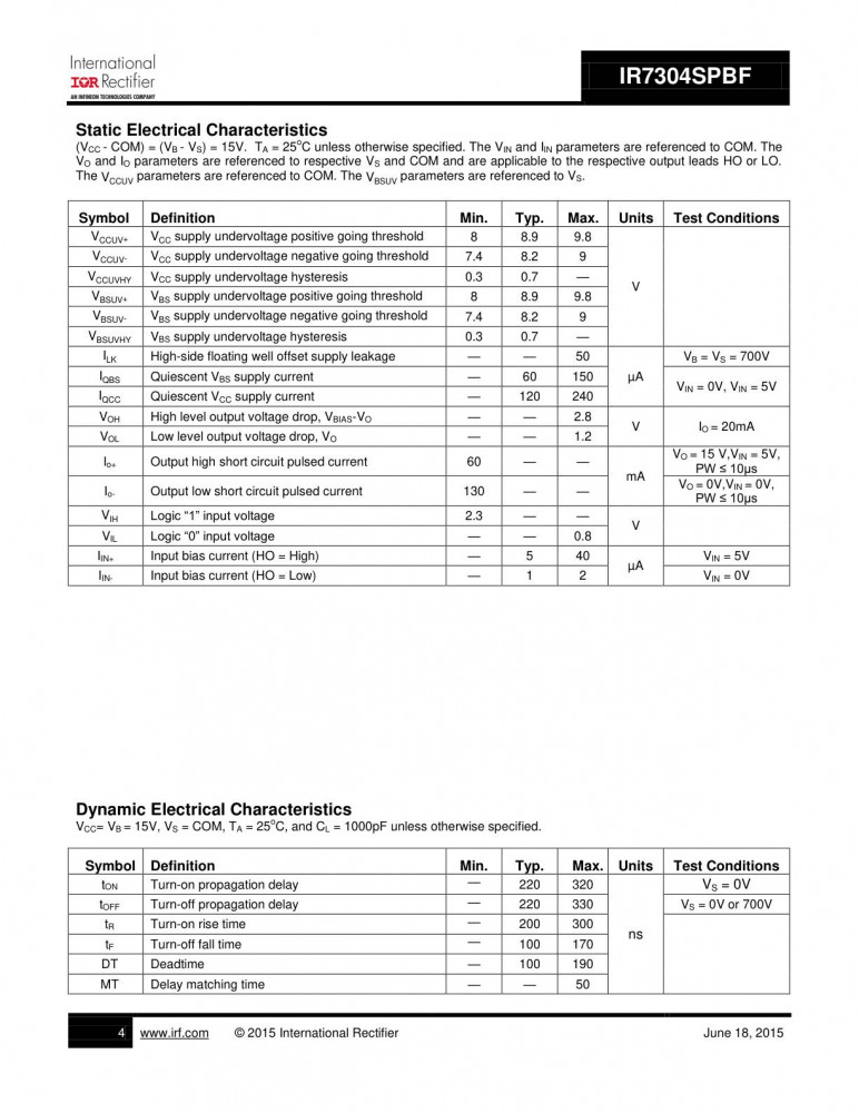 IR7304SPBF datasheet page 4