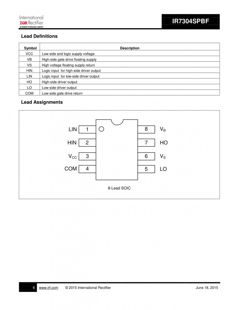 IR7304SPBF datasheet page 6