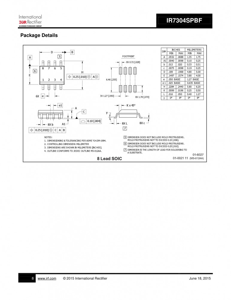IR7304SPBF datasheet page 8
