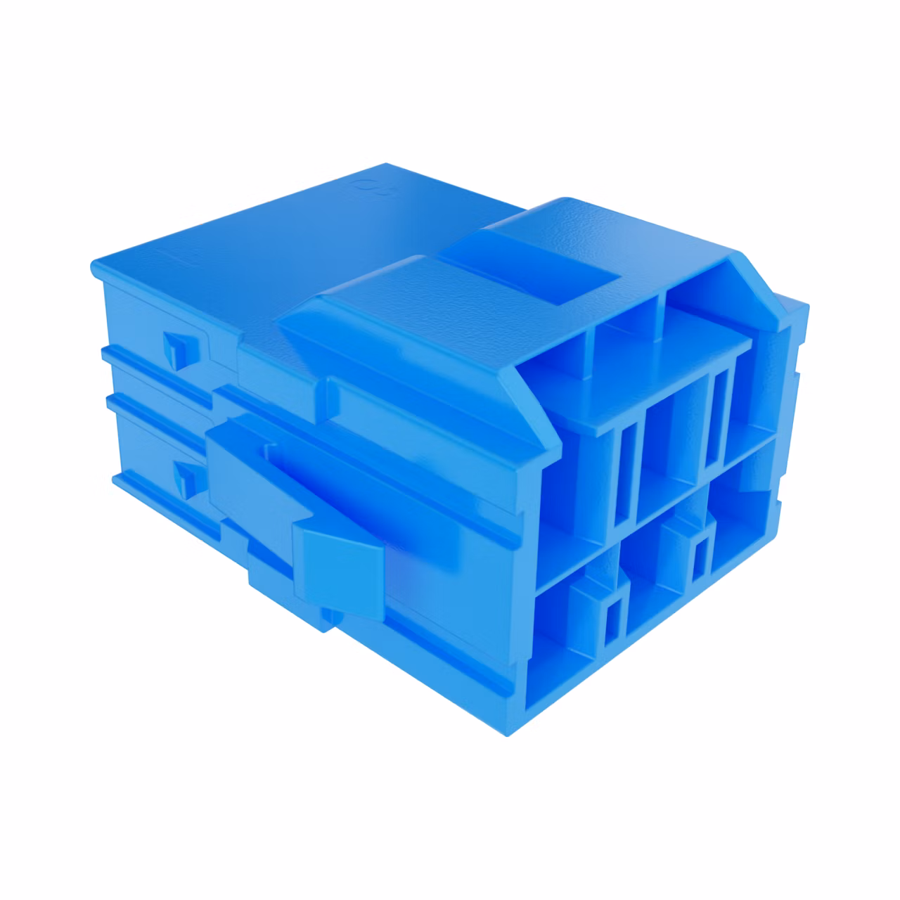 CP-6.5 Plug Housing, 6.50mm Pitch, Dual Row, 2 Circuits, Blue