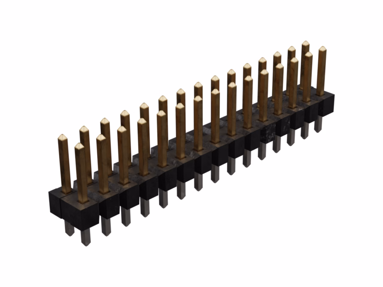 C-Grid Header, 2.54mm Pitch, Through Hole, Dual Row, Vertical, 30 Circuits, 0.38µm Gold (Au) Plating, Tray Packaging, Lead-Free for sale