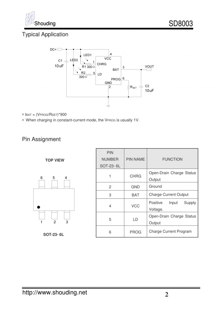 SD8003 datasheet page 2