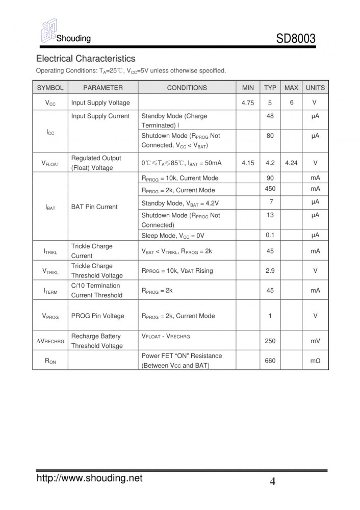 SD8003 datasheet page 4