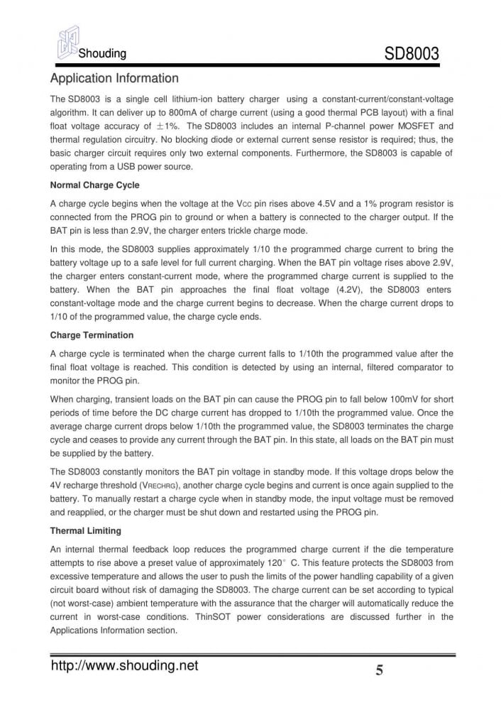 SD8003 datasheet page 5