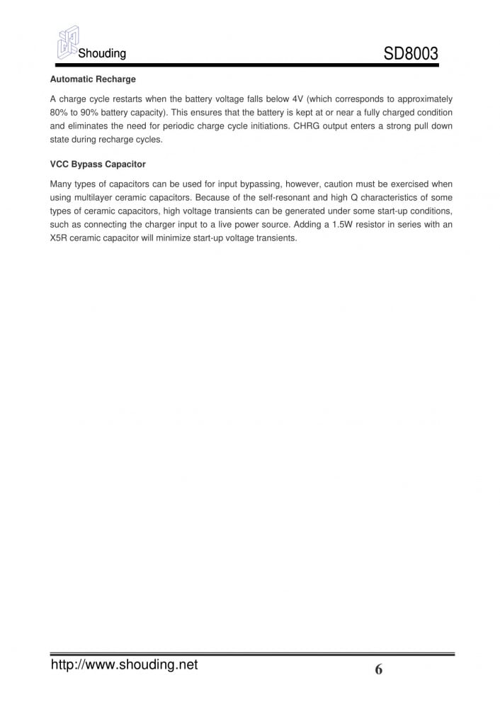 SD8003 datasheet page 6