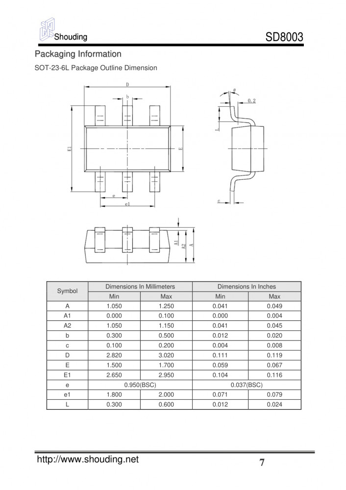 SD8003 datasheet page 7