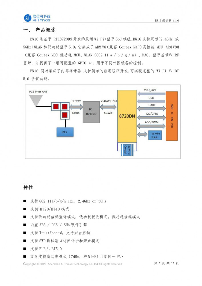 BW16 datasheet page 5