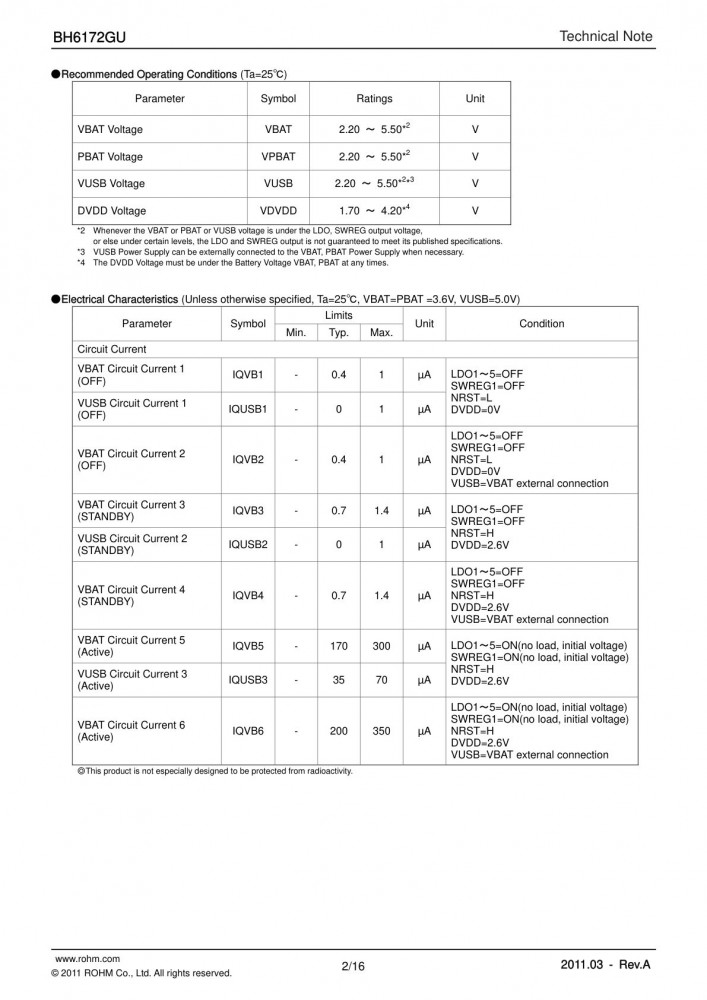 BH6172GU-E2 technical document page 2