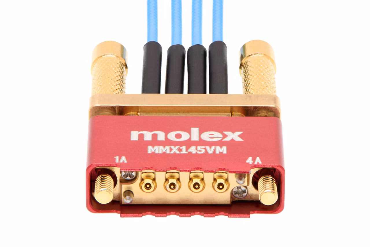 Cardinal Multi-Port 67 GHz Vertical Stripline Compression Mount 1x4 Channel to 1.85mm Jack, Phase-Matched 2ps, 304.80mm (12.00