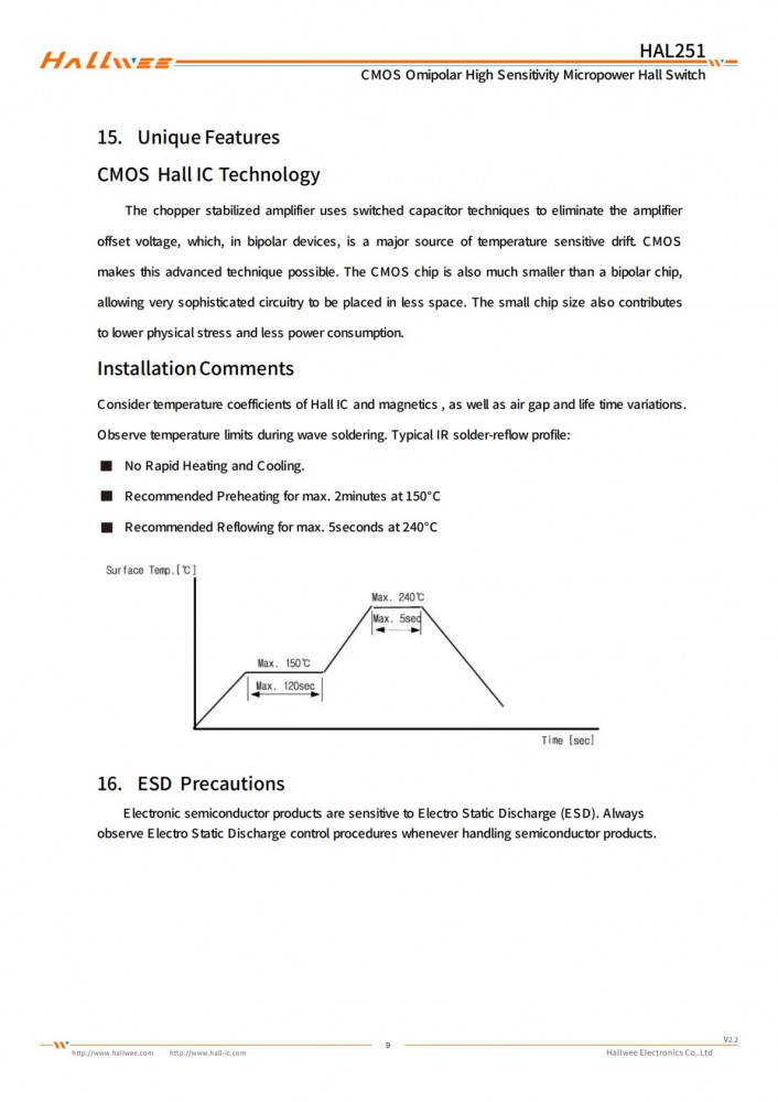 HAL251SO datasheet page 9